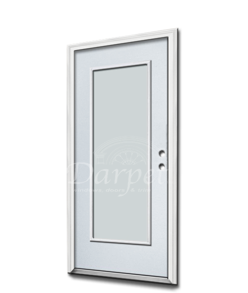 Full Lite Clear Steel Door