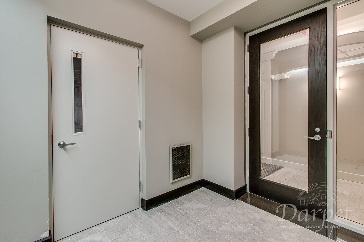 Hollow Metal Door with Narrow Vision Lite