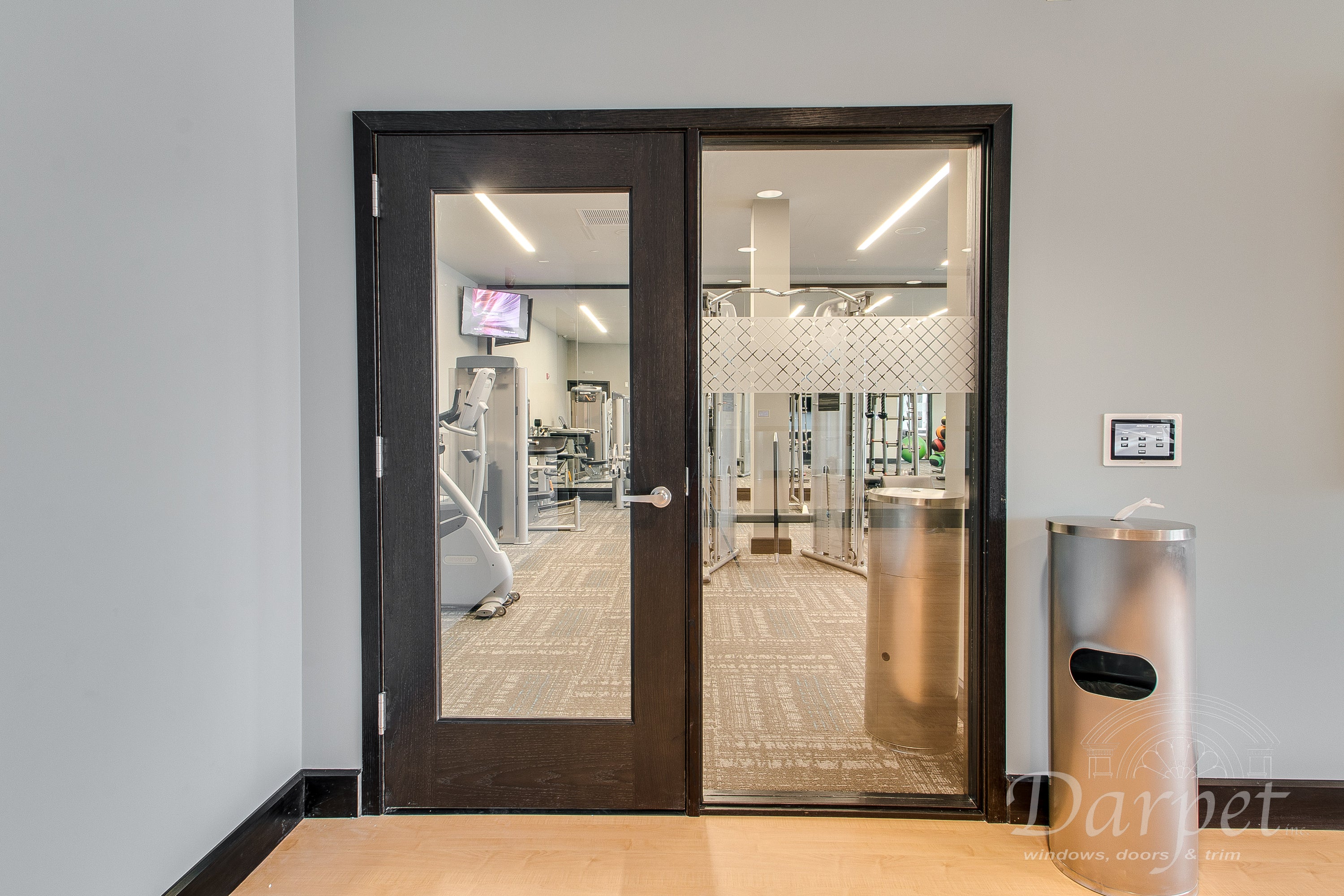 Commercial Full Lite Birch Door with Hollow Metal Frame