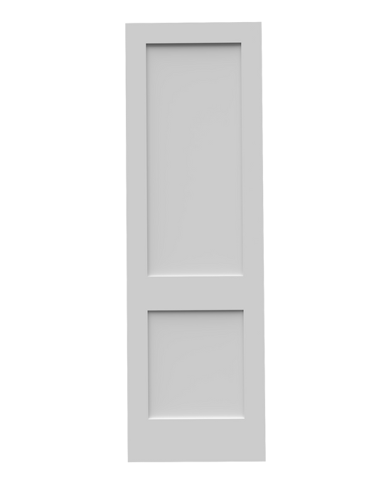 2 Panel Flat Shaker Primed 8'-0" (96")