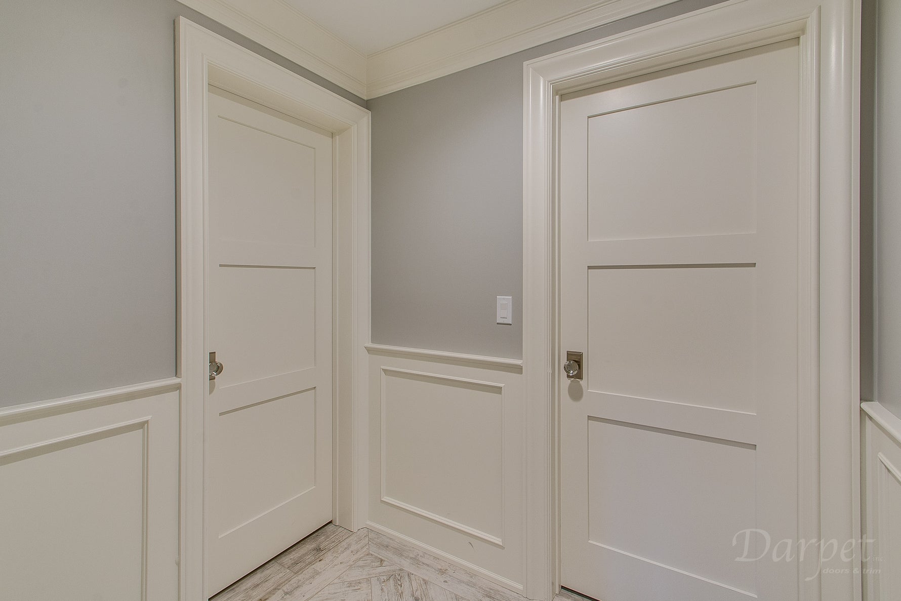 3 Panel Flat Equal Shaker Primed 6'-8" (80")