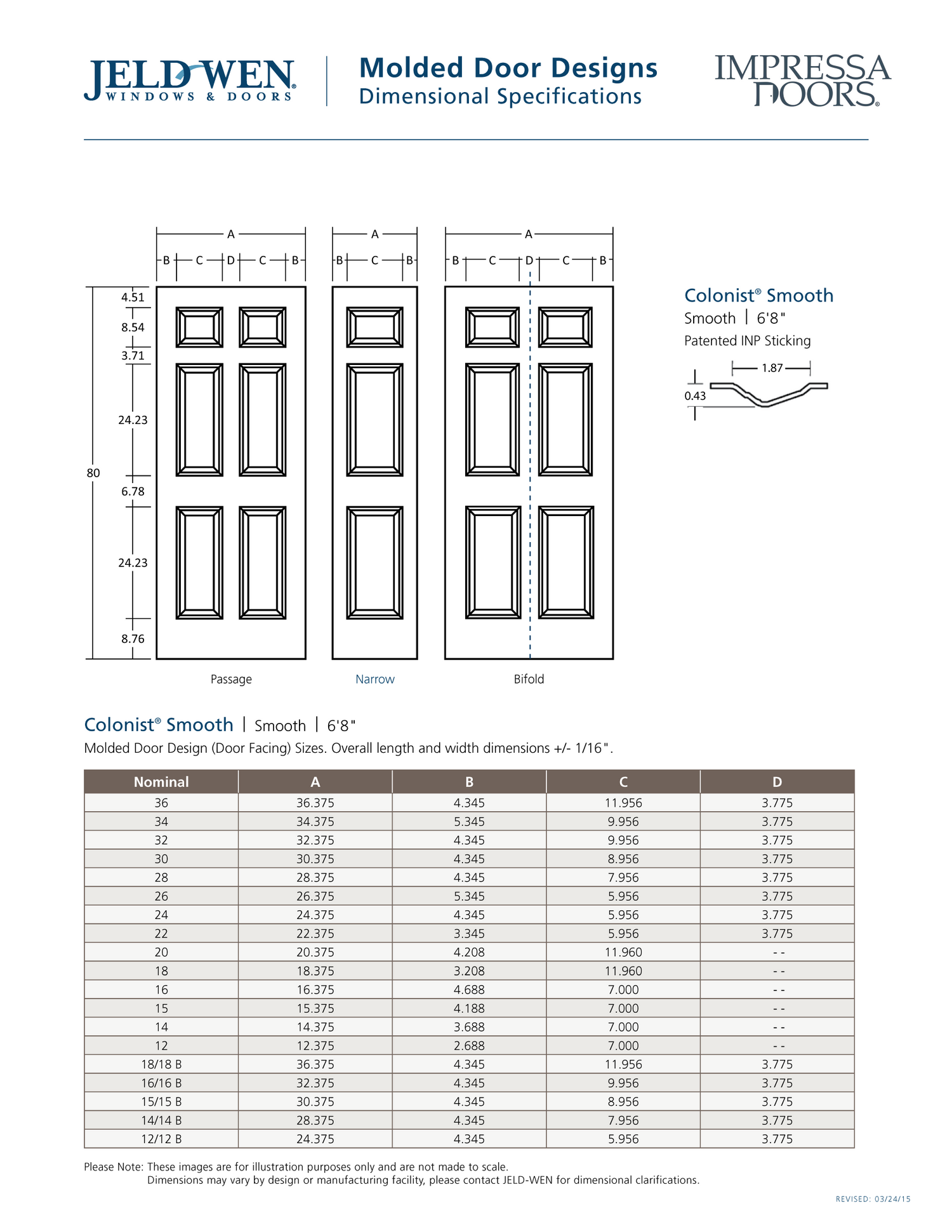 6 Panel Primed Smooth 6'-8" (80")