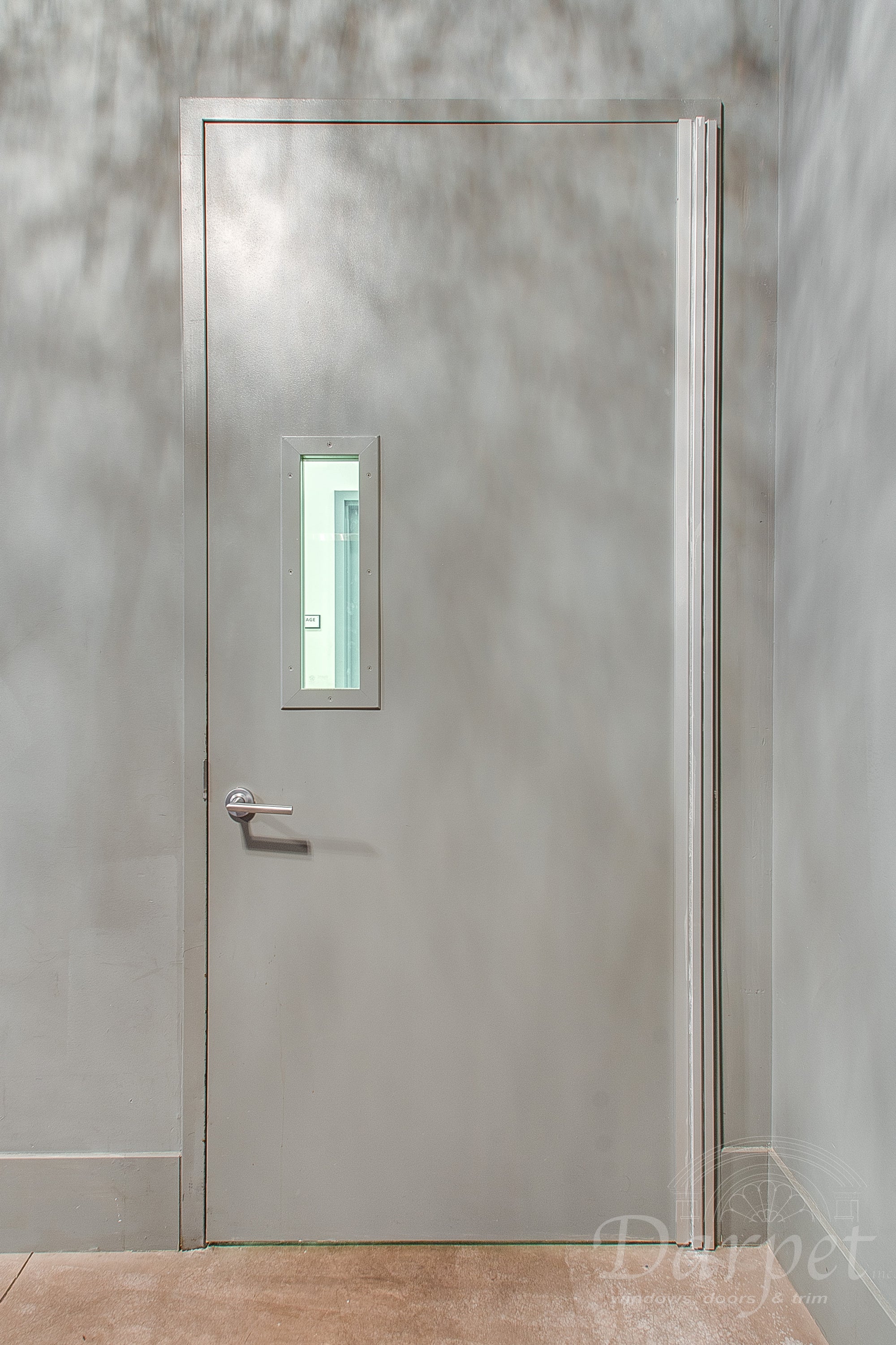 Hollow Metal Door with Narrow Vision Lite